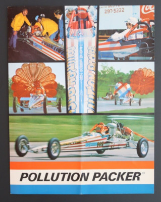 Pollution Packer 1972 Vintage Paper Cardboard Item Racing NASCAR 8.5" x ...