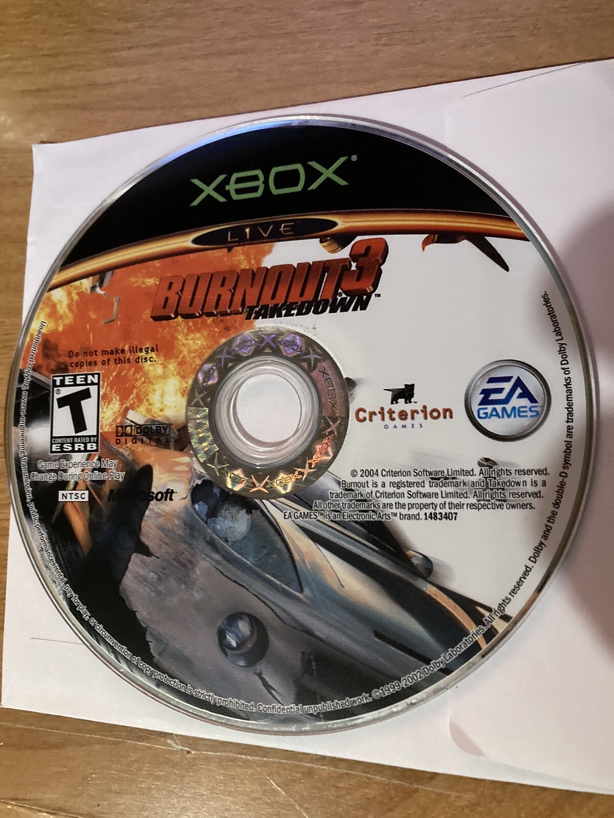 Burnout 3: Takedown Xbox Disc Only Tested And Working Ships Next Day ...