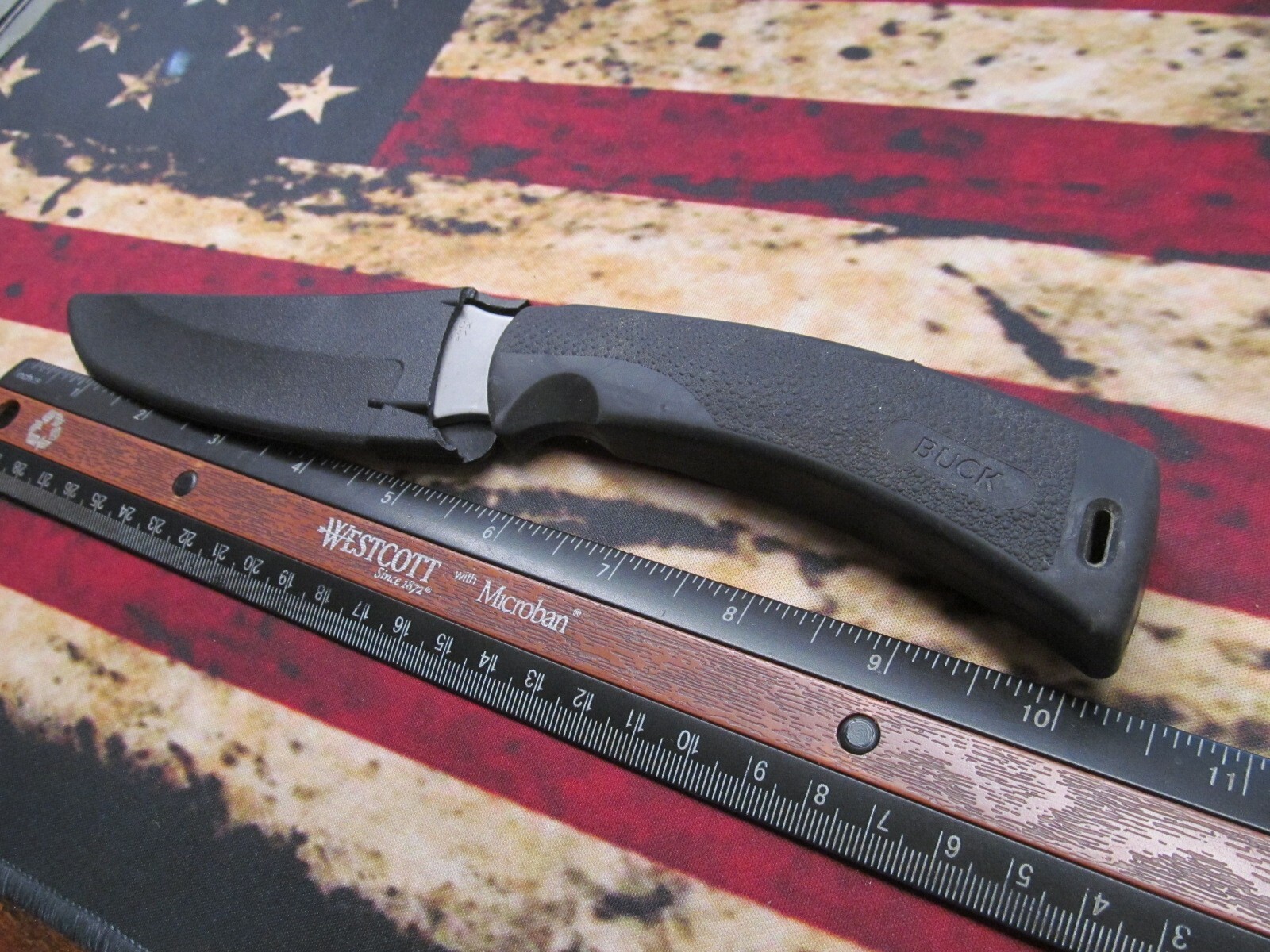 1994 Buck 470 Mentor Fixed Blade Knife w/Partial Sheath - Made in USA ...