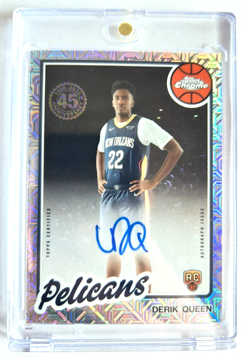 Derik Queen 2025-26 Topps Chrome 45th Anniversary Rookie On-Card Auto ...