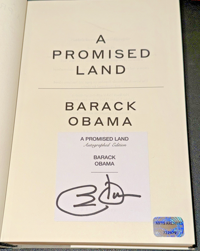 Barack Obama Signed Autographed First Edition, Print ‘A Promised Land ...