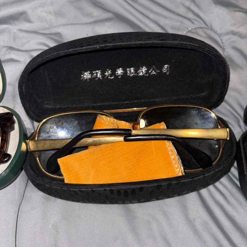 A Lot Of Three Vintage Pairs Of Sunglasses And Cases | eBay