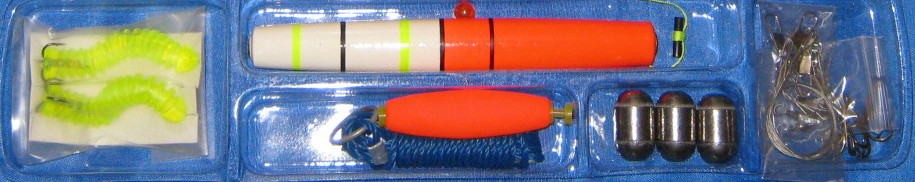 20pc. Catfish Tackle Box With Balsa Pole Float, Weights, Hooks, Dip ...