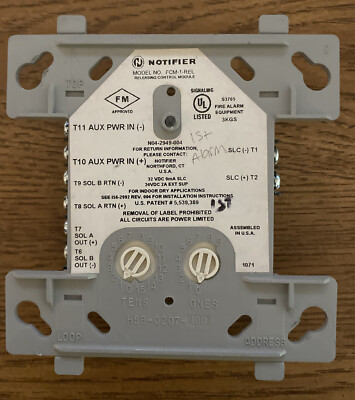 NOTIFIER FCM-1-REL RELEASING CONTROL MODULE, FIRE ALARM. | eBay