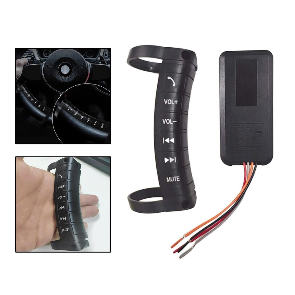 ADD Steering Wheel Remote Control Wireless Vol Ch Mute Mode Button ...