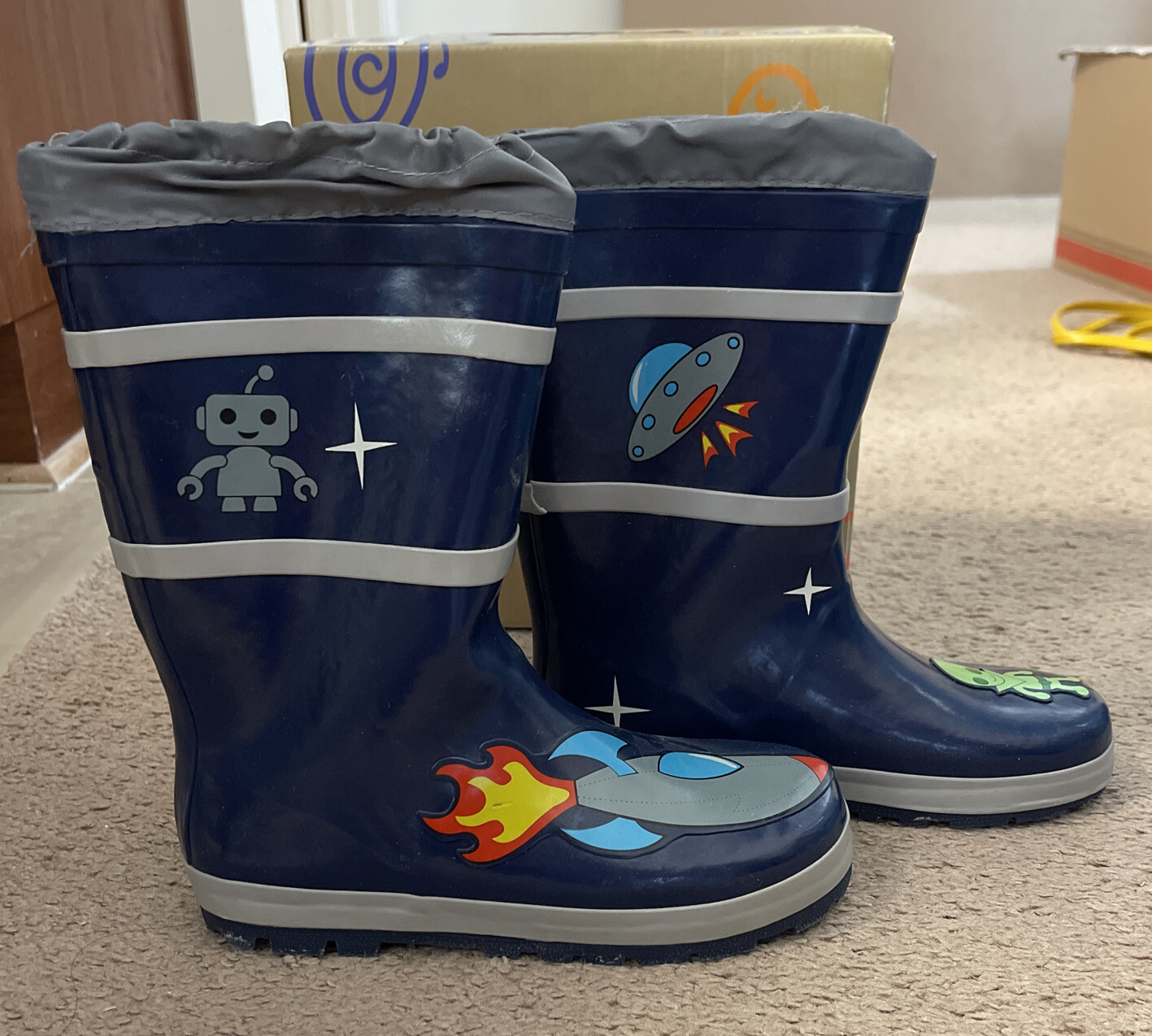 Kidorable Space Hero Rain Boots, US Size 2, Lightly Used, with Box | eBay