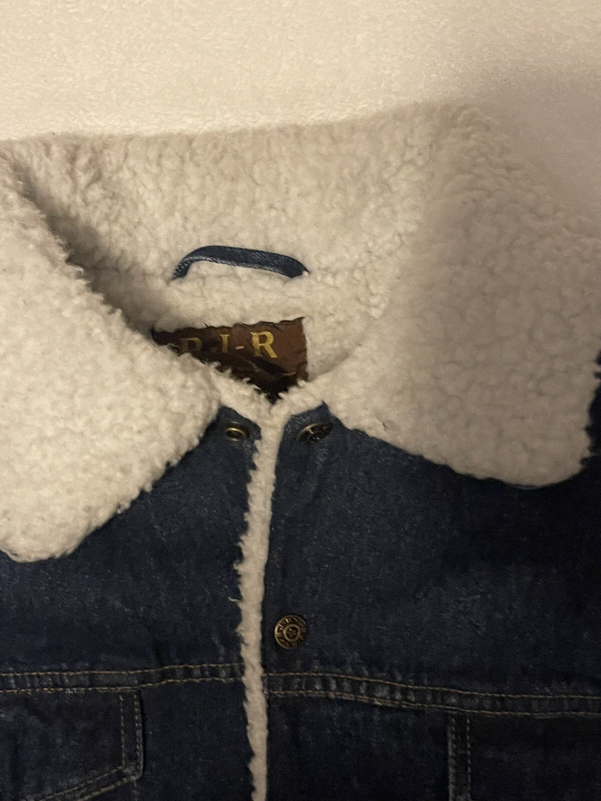 Vintage 80s BJ-R Mens M Sherpa Lined Snap Front Blue Denim Jean Jacket ...