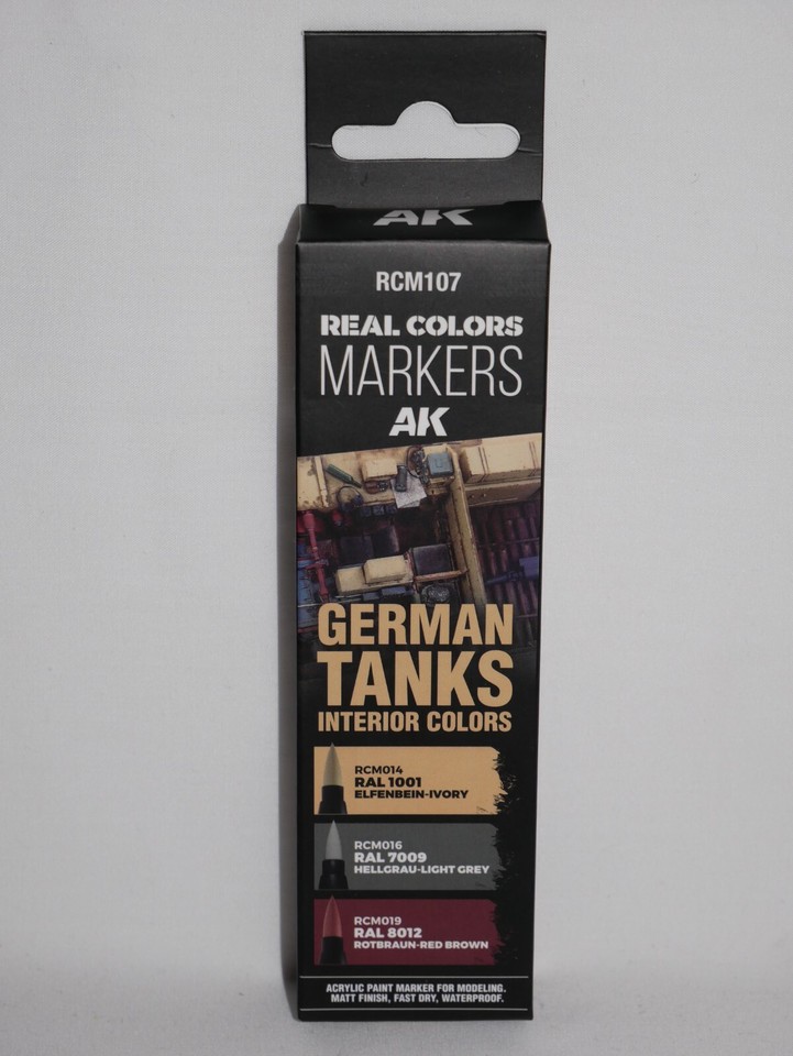 AK Interactive Real Color Acrylic Markers German Tanks 3 Piece Pen Set ...