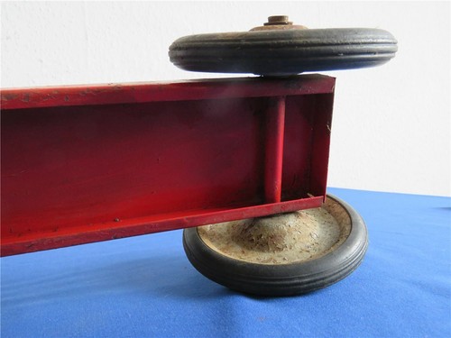 Kleiner alter DDR Blechroller Roller Kinderroller Tretroller Rot | eBay.de