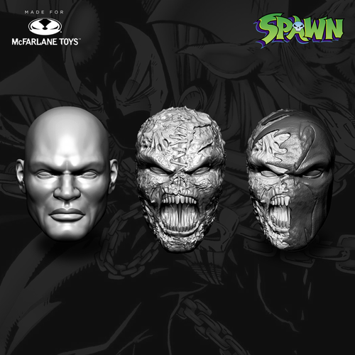 Mcfarlane 7" Spawn Head 3D printed custom package 3 (three) heads | eBay