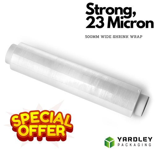 500mm Clear Pallet Wrap Stretch Shrink Strong Film Clear 250M Jumbo ...