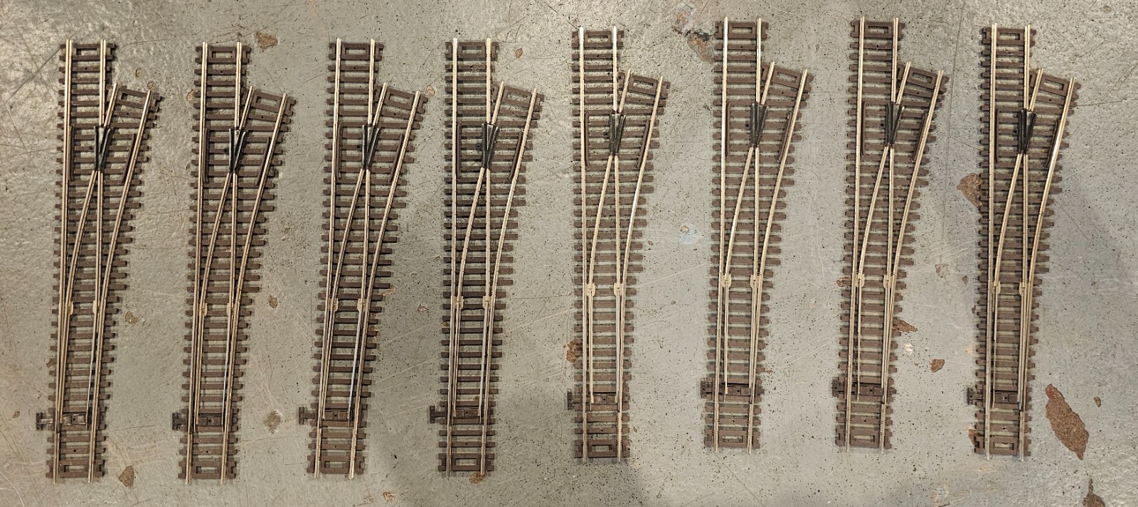 Lot of 8 HO Scale Code 83 ATLAS Nickle/Silver Customline Switch #4 ...