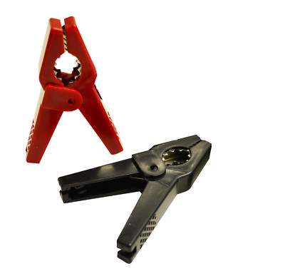 Heavy Duty Crocodile Battery Test Clips,25A, FREE POSTAGE, STAINLESS ...