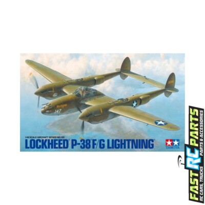Tamiya USA 1/48 Lockheed P-38 F/G Lightning Plastic Model Airplane Kit ...