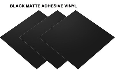 Permanent Matte Black Vinyl Sheets Vinyl Rolls - Craft USA - 12" x 12 ...