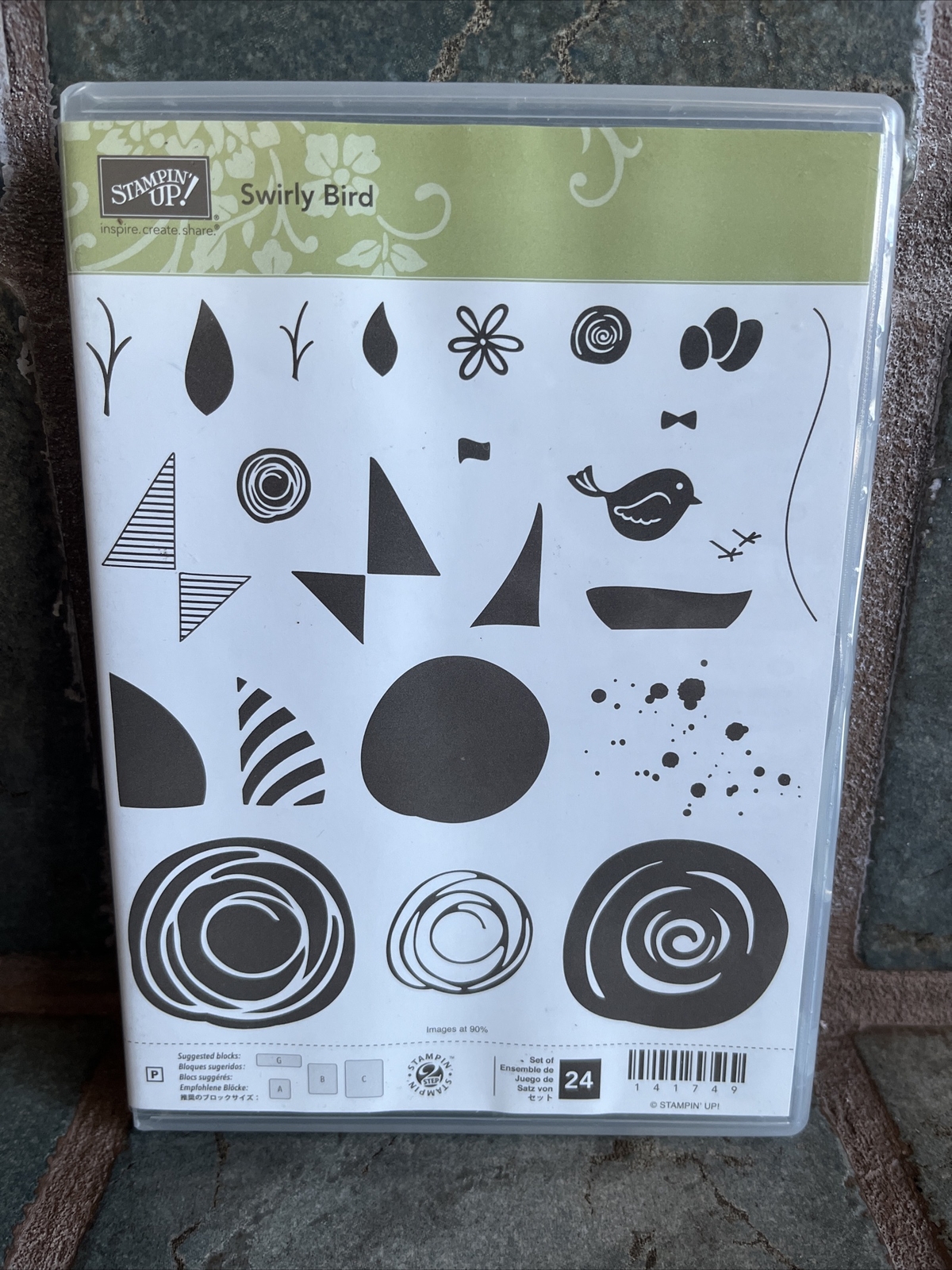 STAMPIN UP Swirly Bird Stamp Set of 24 pieces - Discontinued Set unused ...