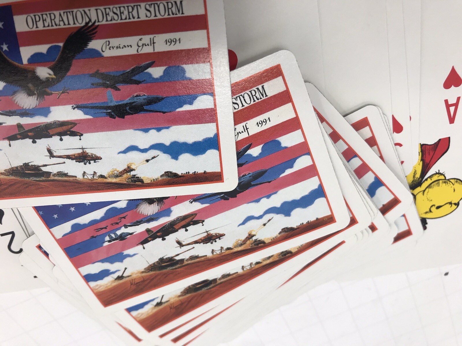 1991 OPERATION DESERT STORM Playing Cards Gemaco Bridge Plastic Coated ...