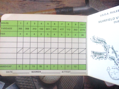 Muirfield Golf Course Layout Vtg Golf Scorecard MUIRFIELD VILLAGE