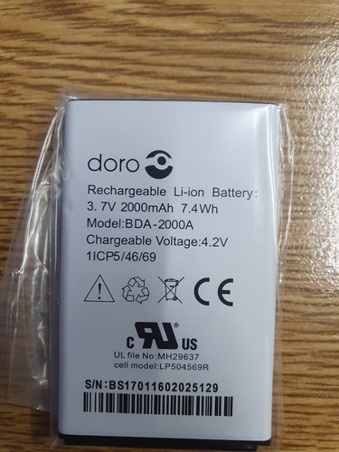 Genuine Doro BDA-2000A Battery For 8031/ 8031C / 8030 Liberto 825 / 822 ...