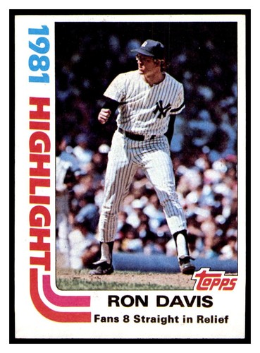 1982 Topps Ron Davis #2 New York Yankees | eBay