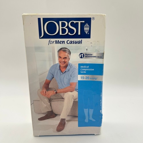 JOBST Compression Socks Mens Small 15-20 mmHg Knee CT Khaki Knee High ...