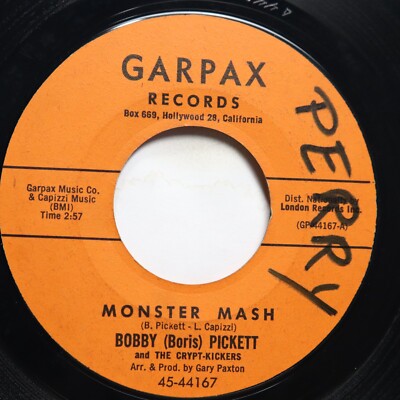 BOBBY (BORIS) PICKETT - MONSTER MASH / MONSTERS' MASH PARTY - ROCK 45 ...