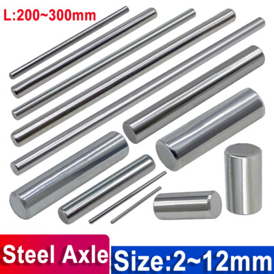 Silver Steel Round Bar Rod Dia 2mm-12mm Solid Metal Bar for Shaft ...