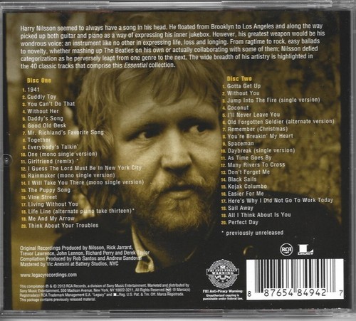 Nilsson – The Essential Nilsson 2-CD 2013 (RCA) [Harry] [best of/hits ...