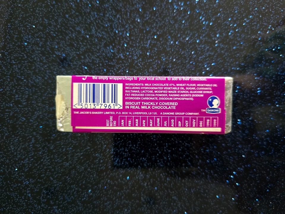 Jacobs Chocolate Club Biscuit Bar Fruit flavour 90s vintage | eBay UK