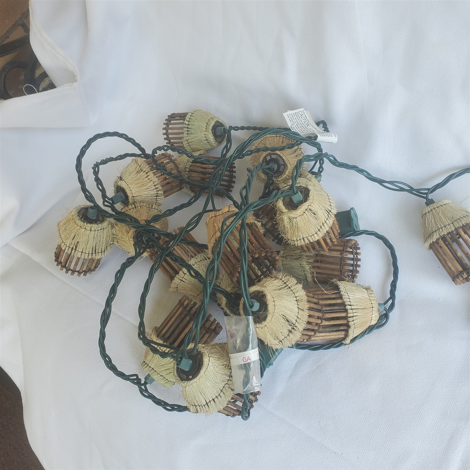 2 Strings of 10 Tiki Hut Lights Sticks Total of 20 Lights 16 feet RV ...