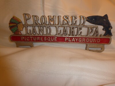 CAST ALUMINUM PROMISED LAND LAKES PA PICTURESQUE PLAYGROUND LICENSE ...