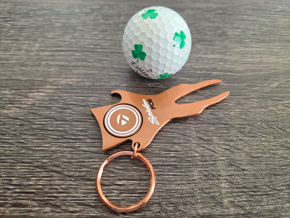 Rare TaylorMade Golf Spider Divot Pivot Repair Tool w/ ball marker/Key ...