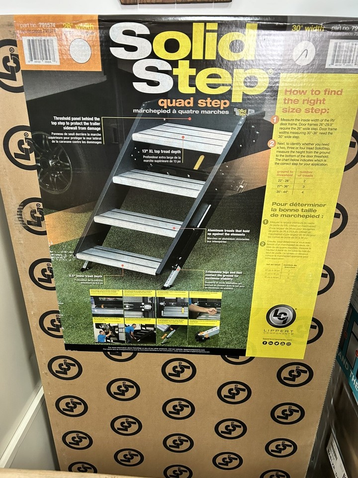NEW Lippert Components Solid Entry Step Quad Step for RV Trailer 30 ...