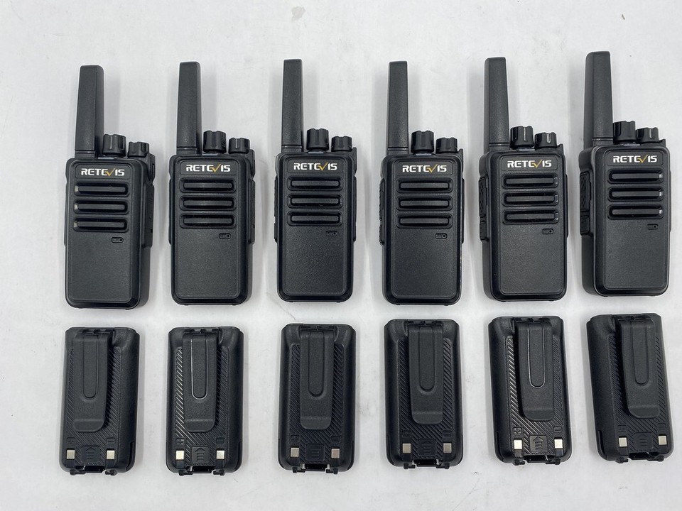 LOT OF 6 RETEVIS RT68 UHF WALKIE TALKIES VOX TWO WAY RADIOS WITH ...