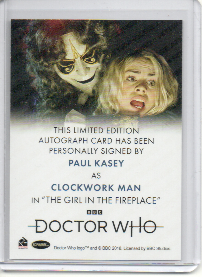 Rittenhouse Dr. Who Series 1-4 autograph card Paul Kasey as Clockwork ...