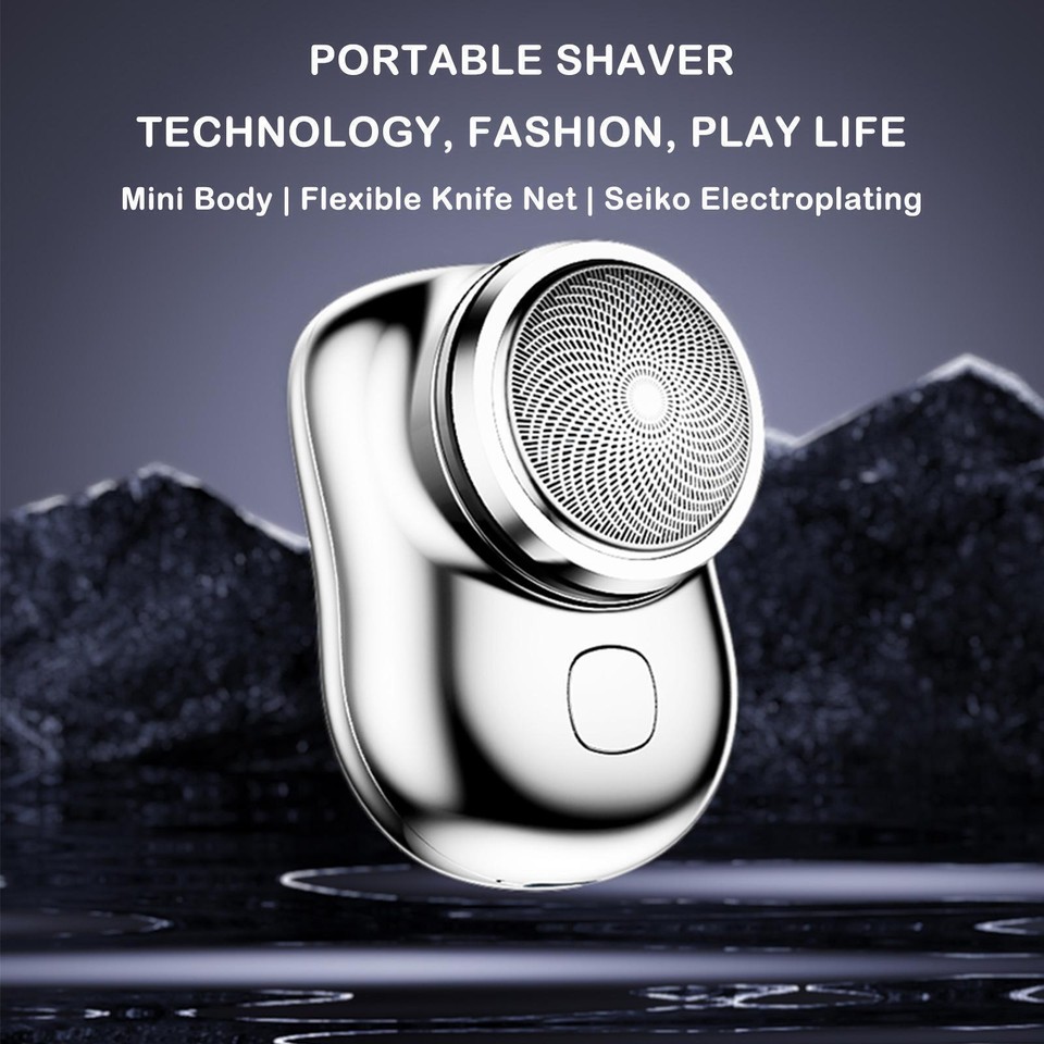 Mini-Shave Portable Electric Razor for Men USB Rechargeable Shaver Home ...