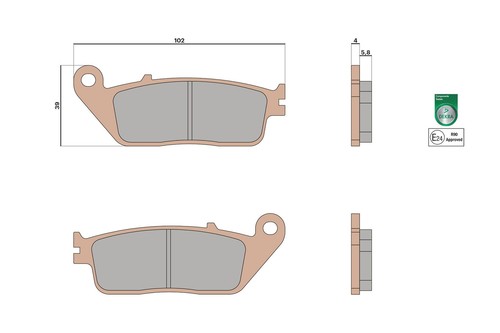 MALOSSI REAR BRAKE PADS SYNT FOR SW-T 600 4T LC EURO 3 (PF01E) | eBay ...