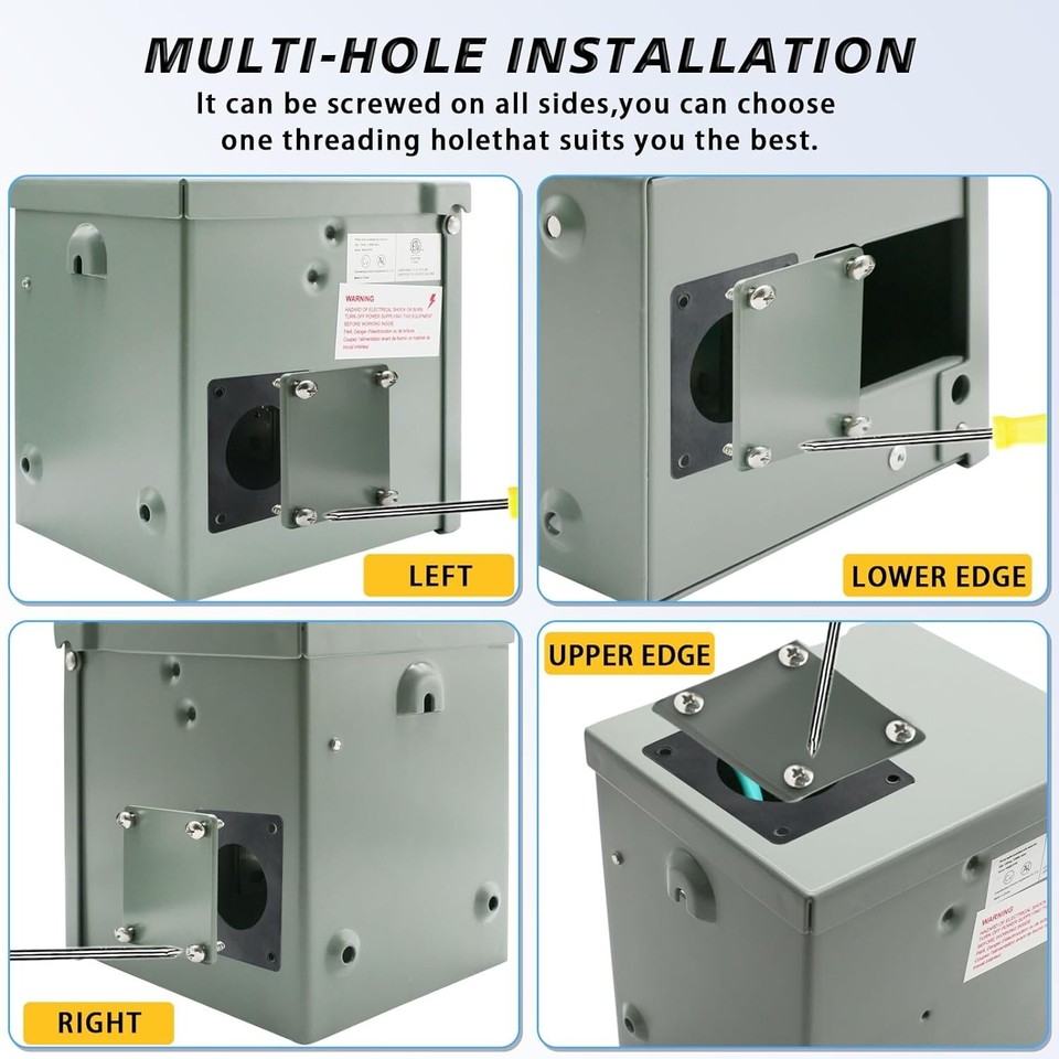 30Amp RV Lockable Power Outlet Box Outdoor Camper RV Receptacle Box 125 ...