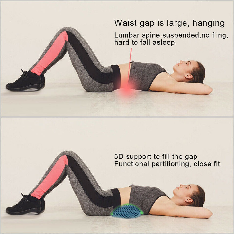 Lumbar Support Wedge Memory Pillow Bed Cushion For Sleep Lower Back ...