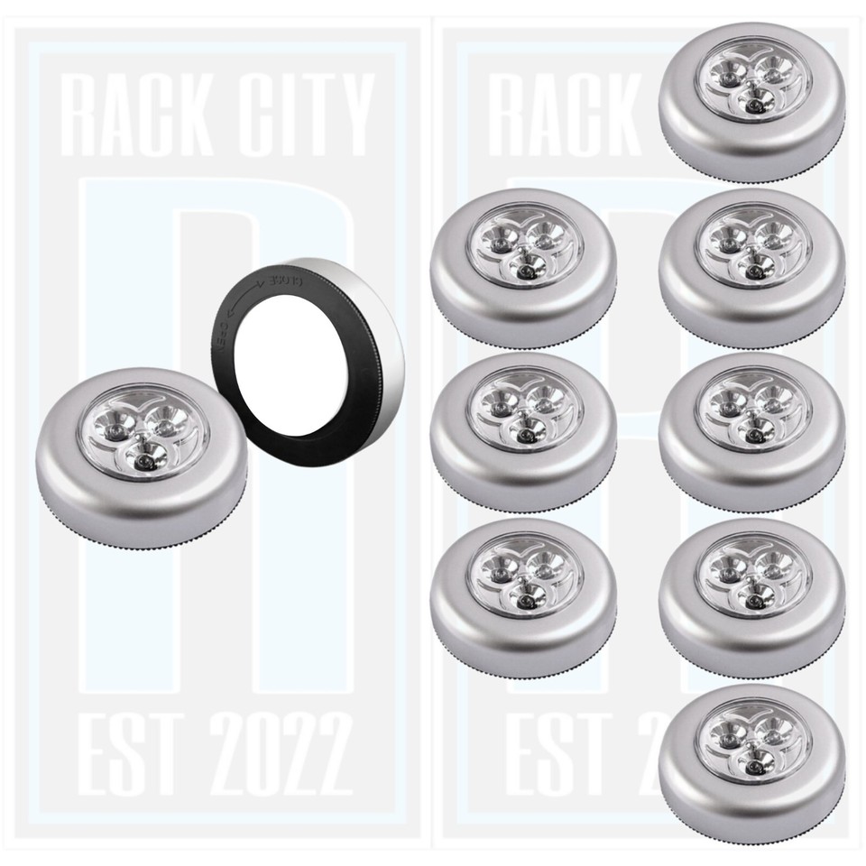 STICK N CLICK LED SELF ADHESIVE LIGHT BATTERY OPERATED PUSH ON OFF ...