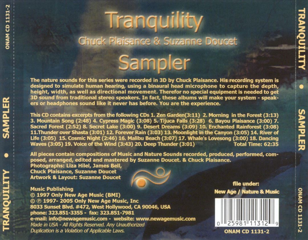 SUZANNE DOUCET - TRANQUILITY SERIES SAMPLER NEW CD 25981113129| eBay