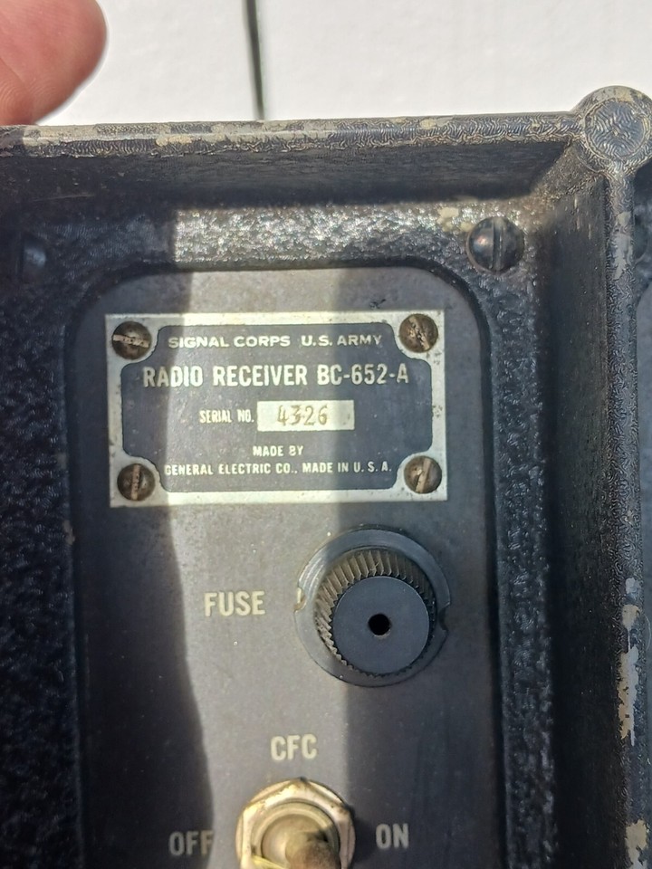 VINTAGE US MILITARY BC-652-A RADIO RECEIVER #150T | eBay