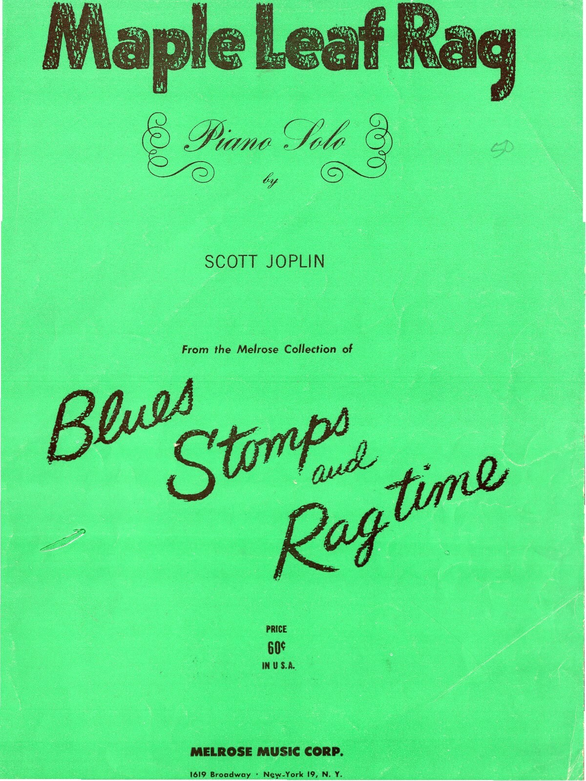Maple Leaf Rag Sheet Music, Scott Joplin, Vintage Sheet Music A20 | eBay