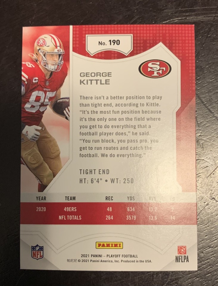 2021 Panini Playoff George Kittle #190 | eBay