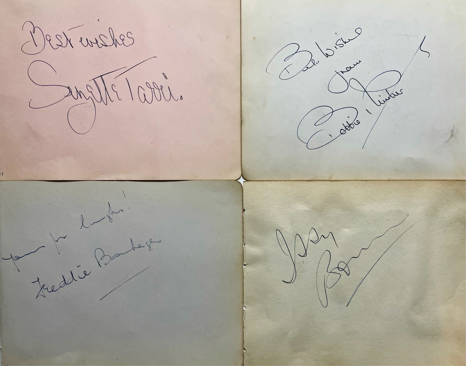Autograph Collection Music Hall Entertainers British Actors ALBUM PAGES ...