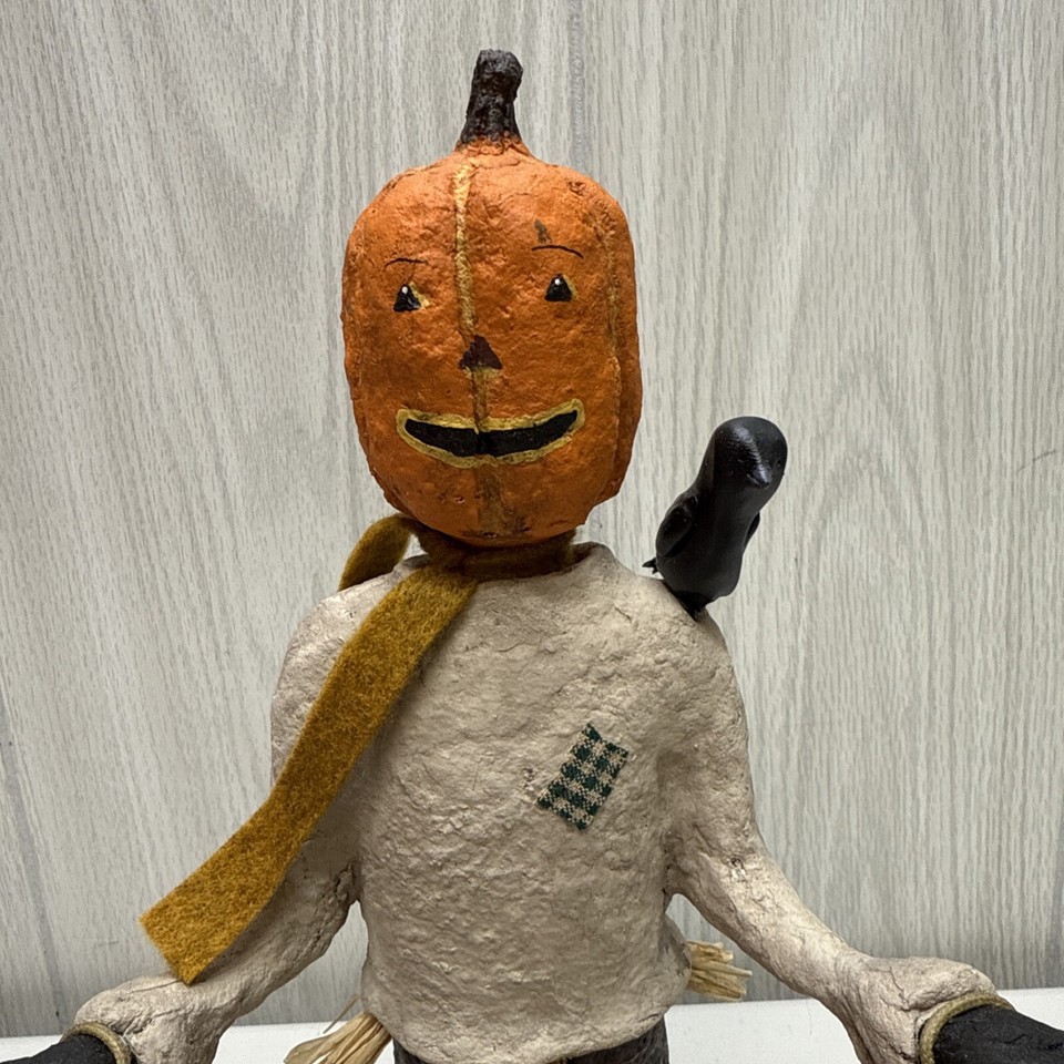 Craig Yenke Jester the Scarecrow Figurine Paper Mache Papier Vintage ...