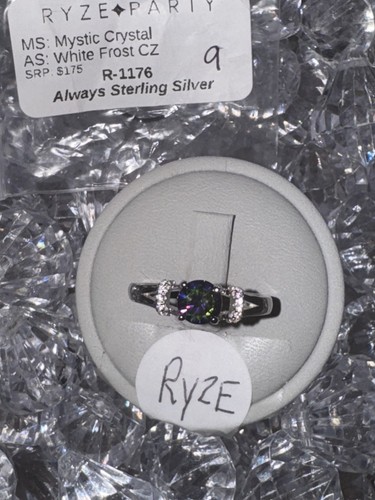 RYZE JEWELRY STERLING SILVER MYSTIC CRYSTAL. GREAT DEAL. BEAUTIFUL SIZE ...