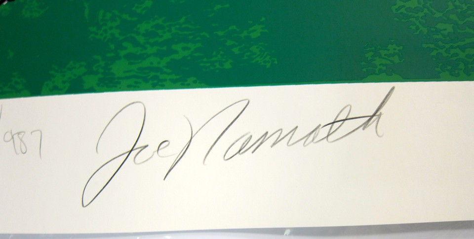 JOE NAMATH AUTOGRAPHED LIMITED EDITION NEW YORK JETS BY RICK RUSH ...