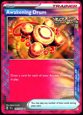 Awakening Drum 2024 Temporal Forces TEF #141/162 ACE SPEC Pokemon Card ...
