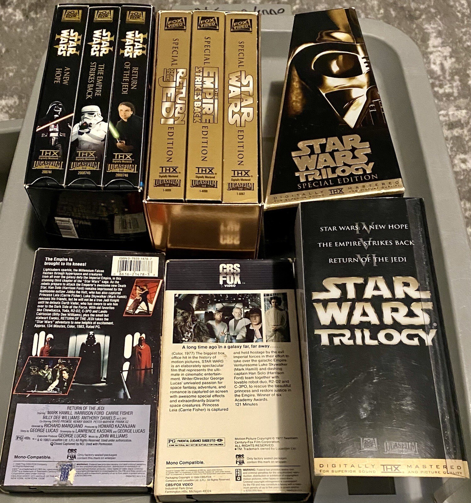 Star Wars Trilogy (VHS, 1977 - 2000, Special Edition) + First VHS ...